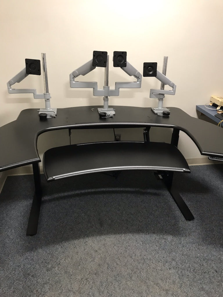 Multi - Wrap-Around Standing Desk with Motorized Sit-to-Stand ...